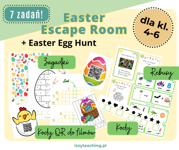 Easter Escape Room dla klas 4-6 – Looking for ideas? Izzy Teaching!